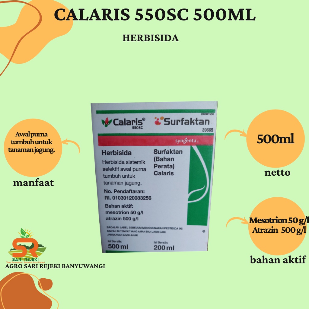 Jual CALARIS 550SC 500ML HERBISIDA SPESIALIS TANAMAN JAGUNG | Shopee ...