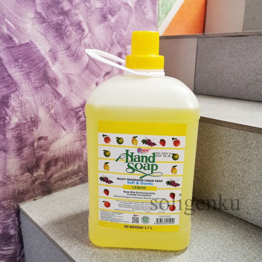 Jual YURI HAND SOAP Jerigen 3.7 Liter Sabun Cair Cuci Tangan Instan Sameday | Shopee Indonesia