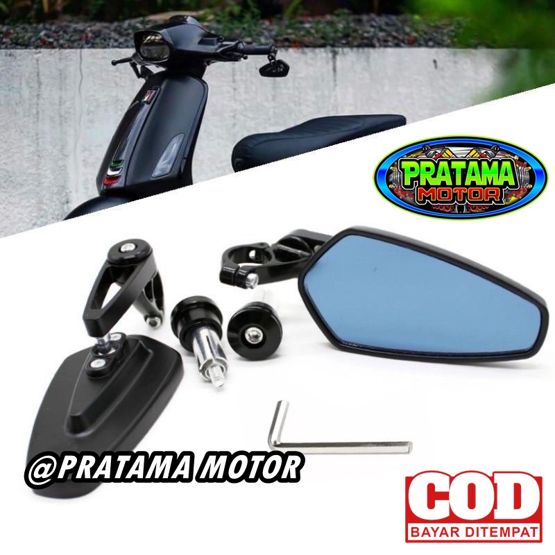 Jual TERMURAH Spion Jalu Oval Bar End Aerox Nmax PCX Vixion Scoopy Mio ...
