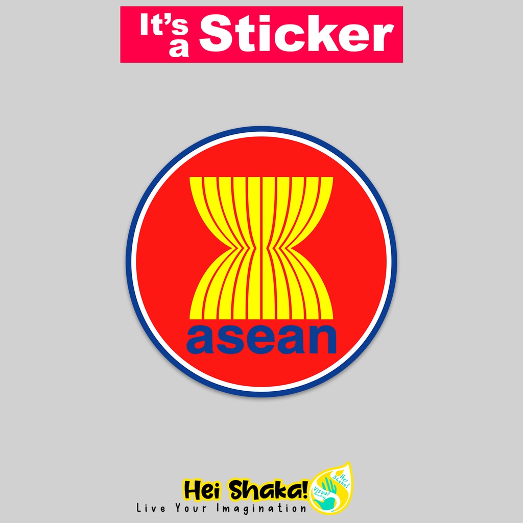 Jual Stiker ASEAN Asia Tenggara Logo Sticker Bahan Vinyl Anti Air ...