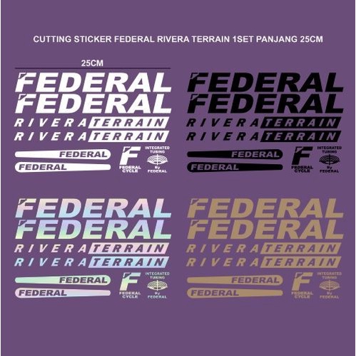Jual Cutting Sticker Sepeda Federal RIVERA TERRAIN Stiker Frame Bike ...