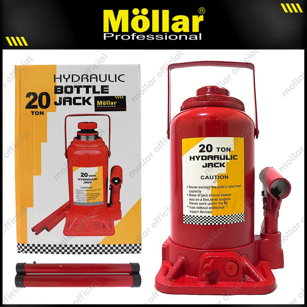 Jual MOLLAR Dongkrak Botol 20 Ton Hidrolik Manual Hydraulic Bottle Jack 20T Original | Shopee ...