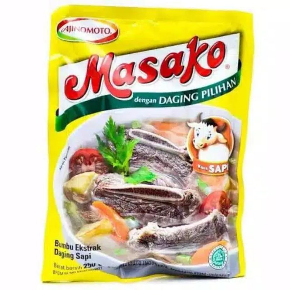 Jual BUMBU KALDU PENYEDAP MASAKO RASA SAPI KEMASAN 250 GRAM | Shopee ...