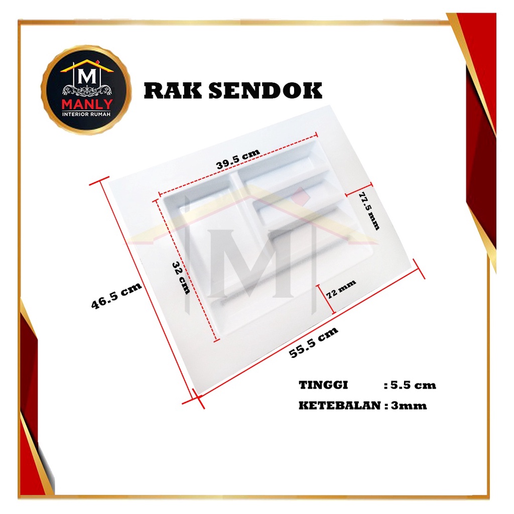 Jual Kitchen Drawer Cutlery Organizer Tray Rak Sekat Sendok Besar ...