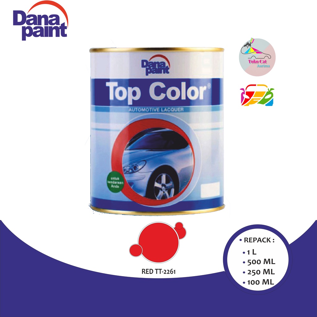 Jual CAT DUCO RED TT-2261 CAT MOBIL TOP COLOR 1 LITER REPACK | Shopee ...