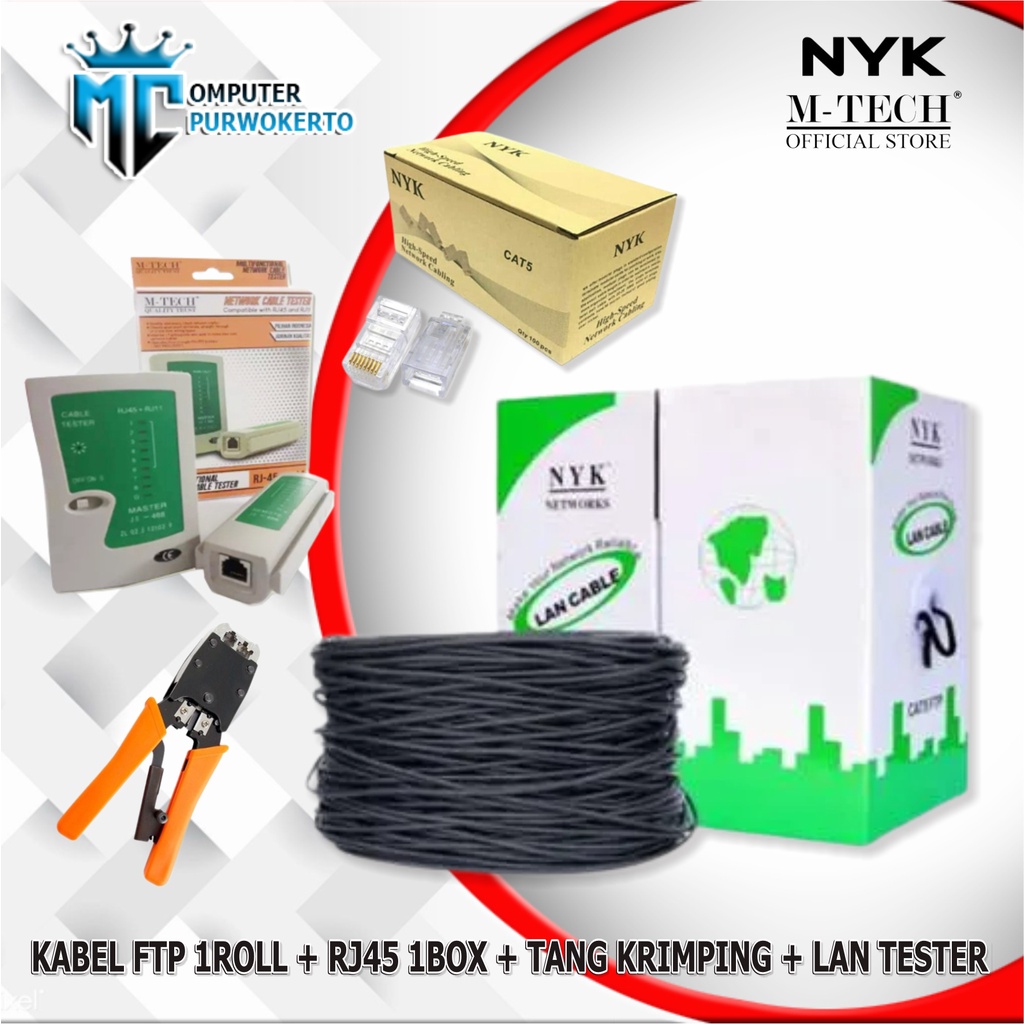 Jual PAKET KABEL LAN FTP UTP RJ45 TANG KRIMPING LAN TESTER | Shopee ...
