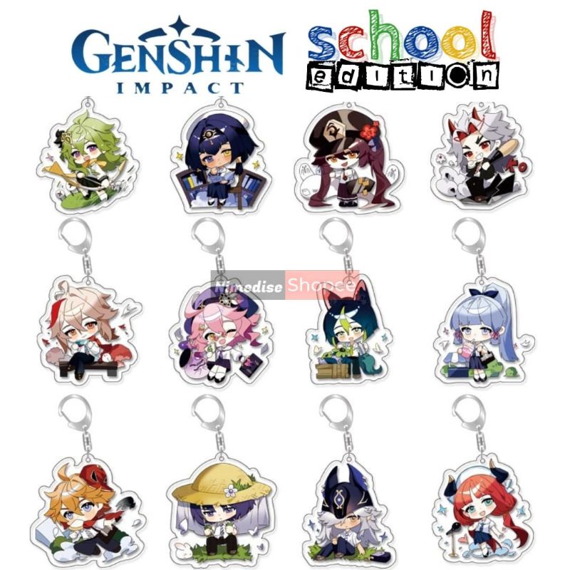 Jual Gantungan Kunci Akrilik Anime Genshin Impact School Edition ...