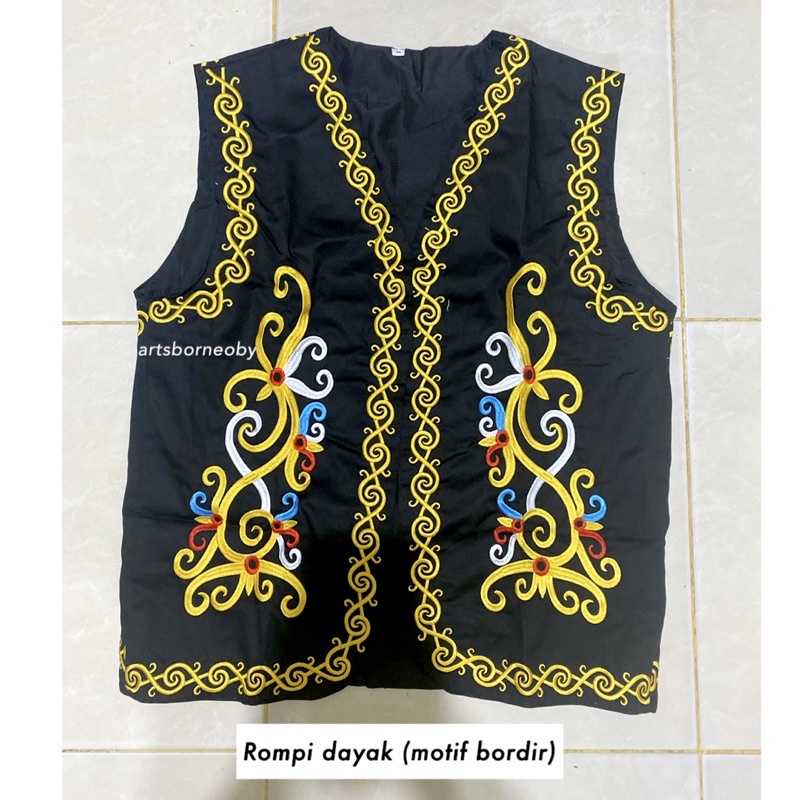 Jual ROMPI DAYAK LAKI LAKI (MOTIF BORDIR) | Shopee Indonesia