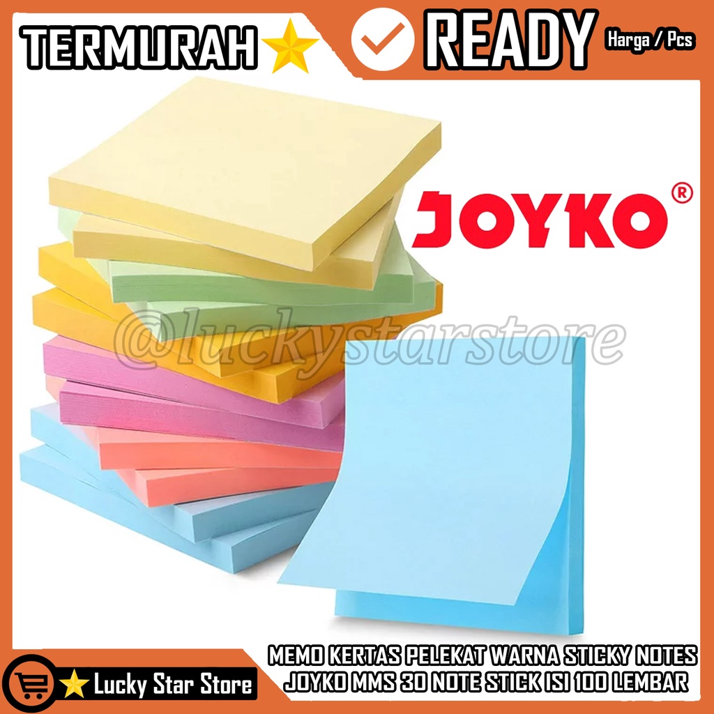 Jual KERTAS MEMO POLOS STIKY STICKY STIKI NOTE NOTES JOYKO MMS 30 ...