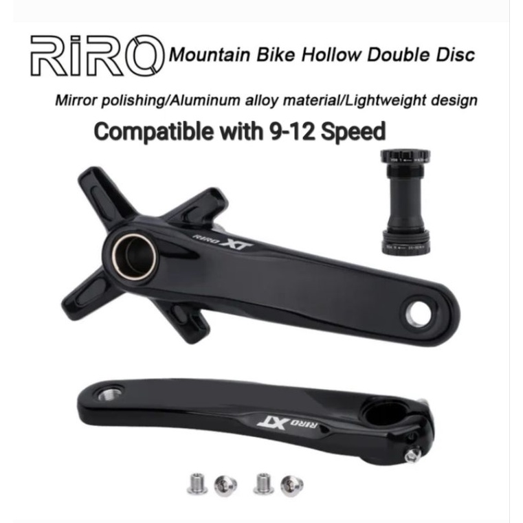 Jual RIRO XT Crankset Sepeda BB HT2 BCD 104 Hollowtech Arm Crank Sepeda ...