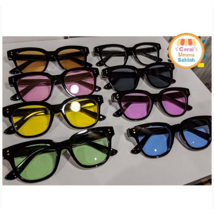Jual Kacamata Lensa Warna-Warni / Kacamata Bingkai Retro Persegi ...