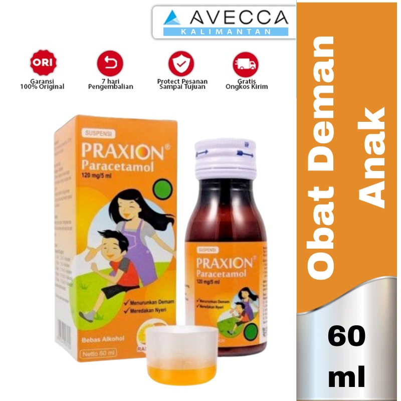 Jual Praxion Suspensi 60ml Rasa Jeruk / Paracetamol / Obat Demam Anak ...