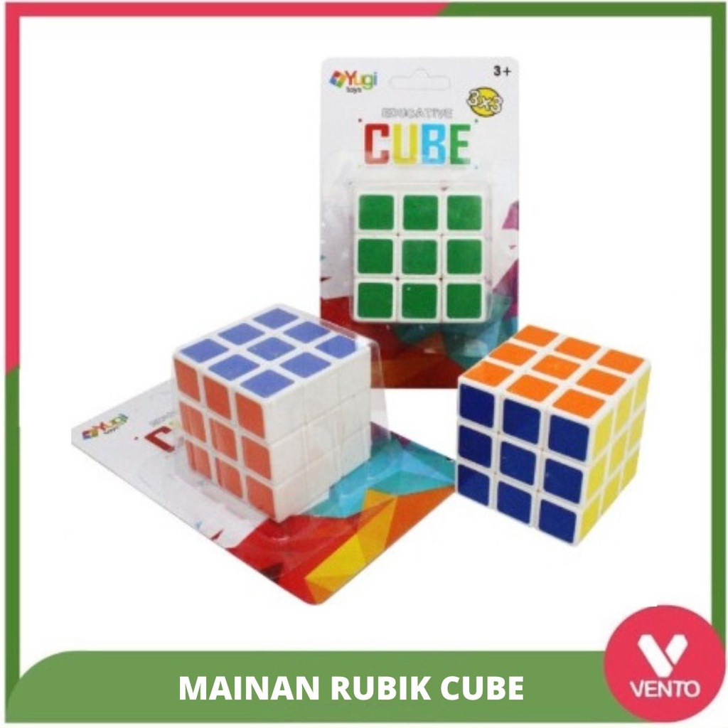 Jual [VENTO TOYS] Mainan Edukasi Anak Rubik Cube 3x3 Warna Warni ...