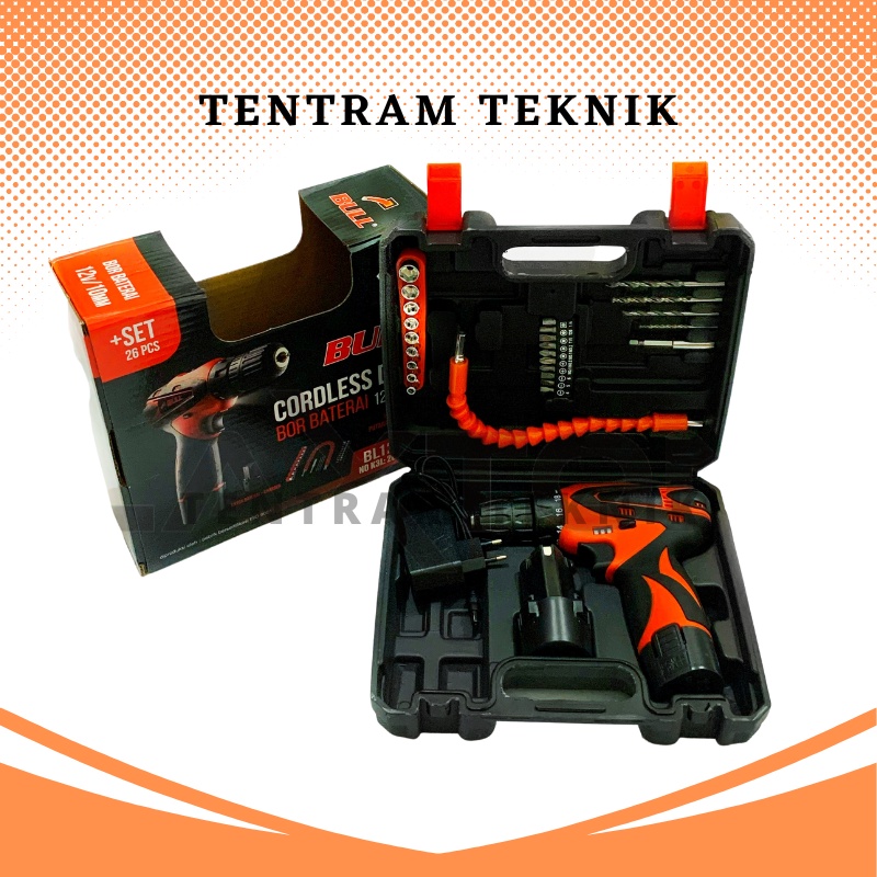 Jual BOR BATERAI BULL / CORDLESS BULL / BOR BATERAI 12V MERK BULL ...