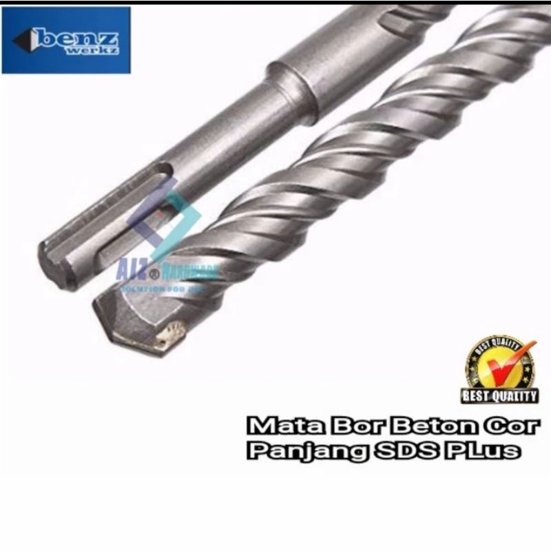 Jual BENZ Mata Bor Beton Cor Panjang SDS PLus 12mm double ulir | Shopee ...