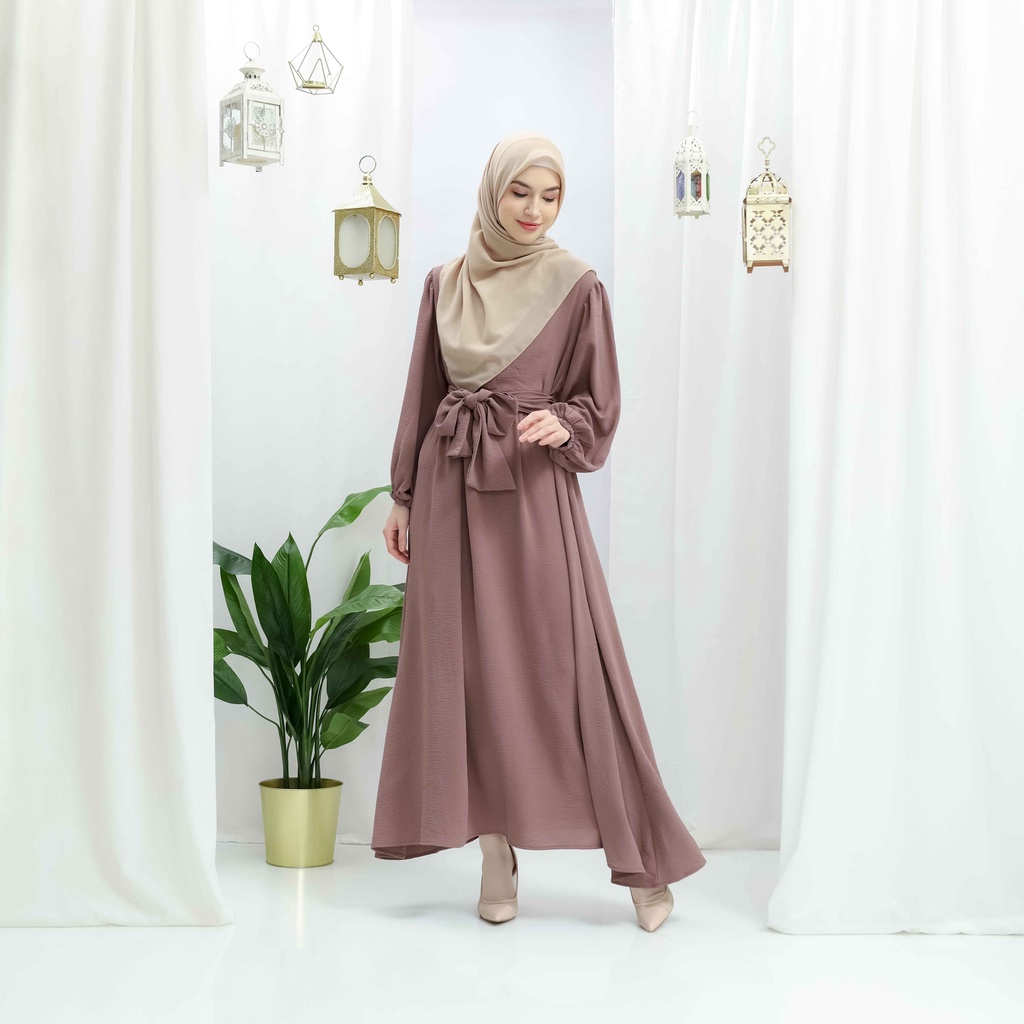 Jual Hani dress kyungmi gamis (Mauve) | Shopee Indonesia