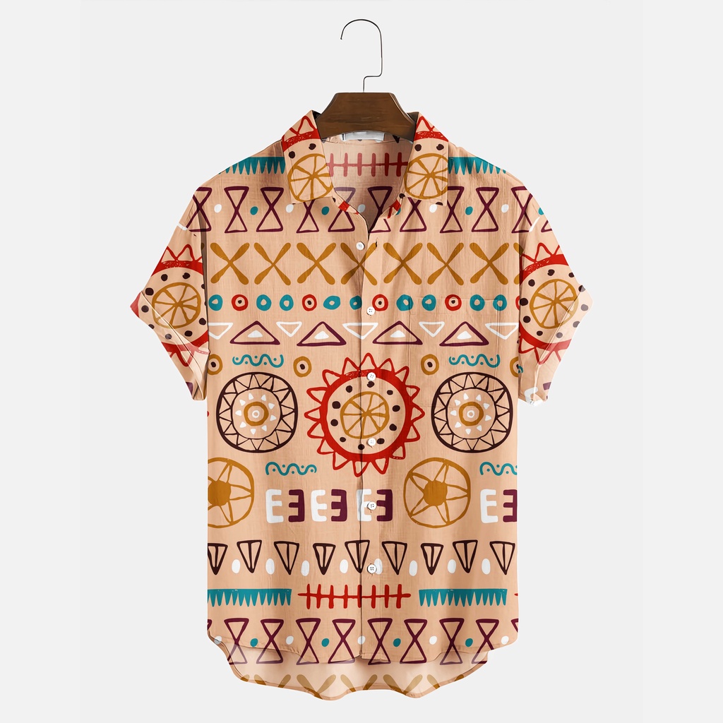 Jual Kemeja Pria Premium - African tribal elements pattern v3 | Shopee ...
