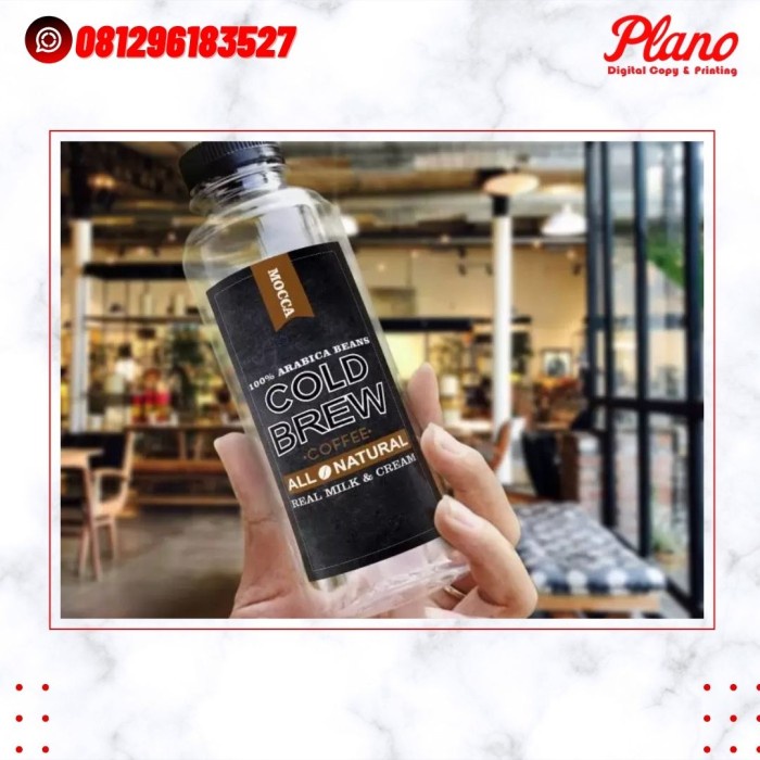 Jual Cetak Sticker Label Branding Kemasan Botol Minuman Kopi Teh ...