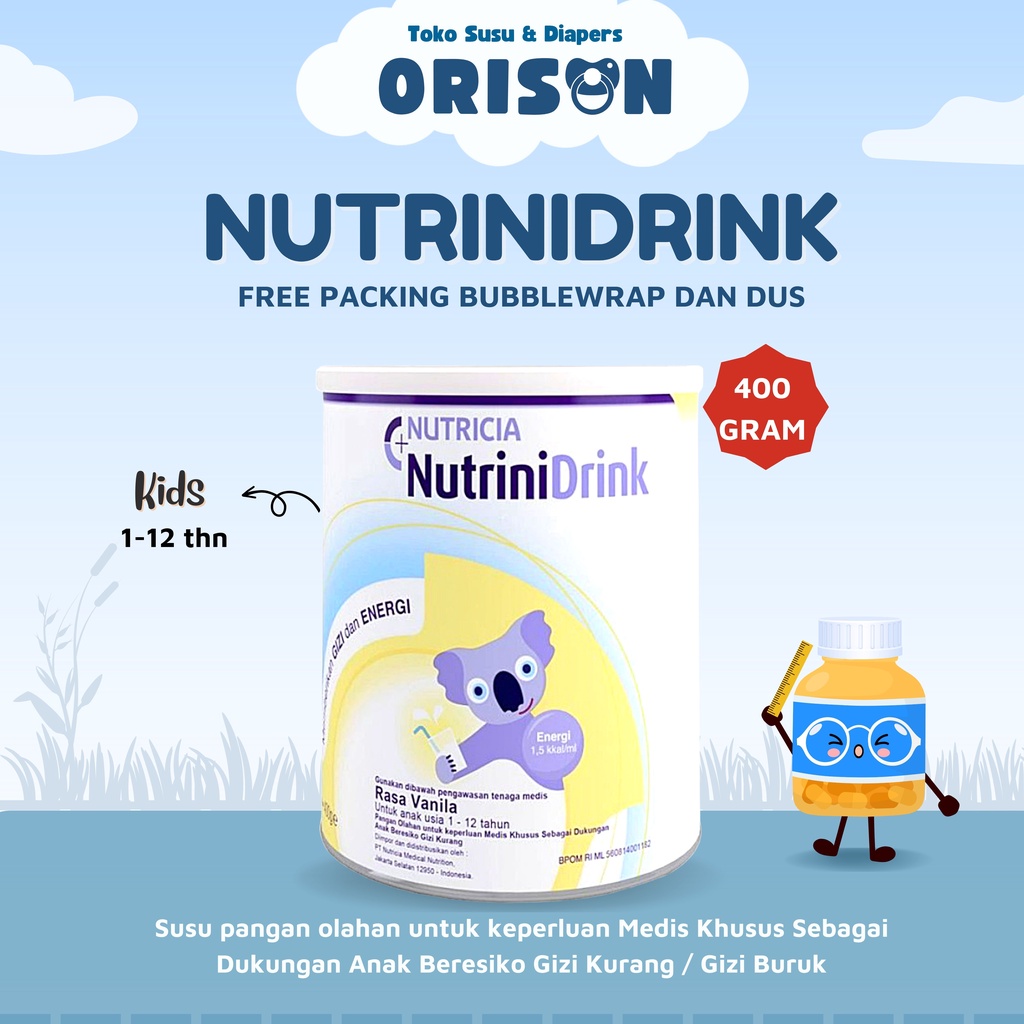 Jual NUTRINIDRINK POWDER 400GR / NUTRINI DRINK BUBUK RASA VANILA ...