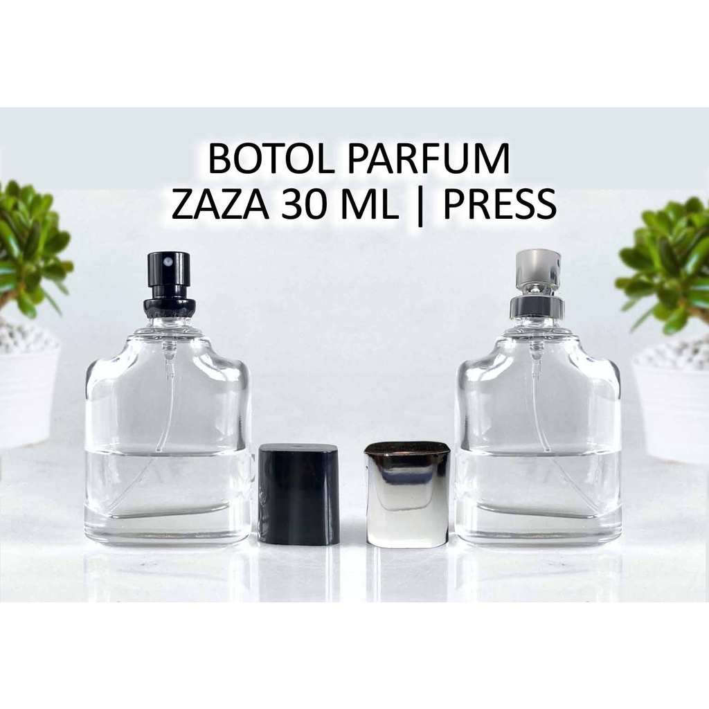 Jual Botol Parfum Zaza/Zara press 30ml Silver/Hitam/Terlaris/Bottle ...