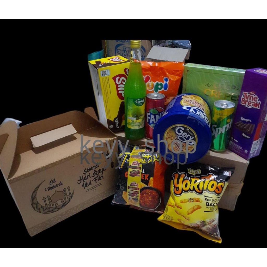 Jual PAKET PARSEL SNACK DUS BOX PAKET SNACK HARI RAYA HAMPERS SNACK KUE ...