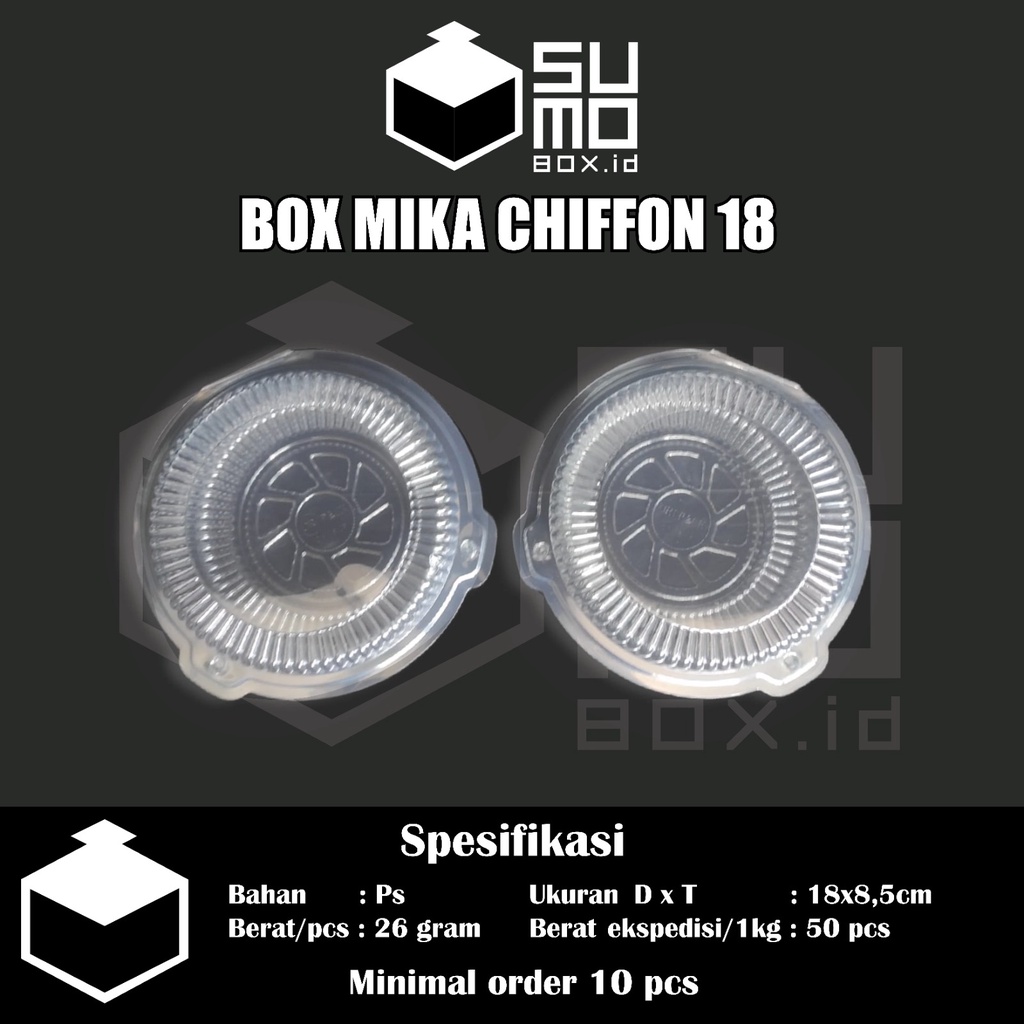 Jual Box mika chiffon cf18 / Bok mika kue bolu jumbo / box mika besar ...