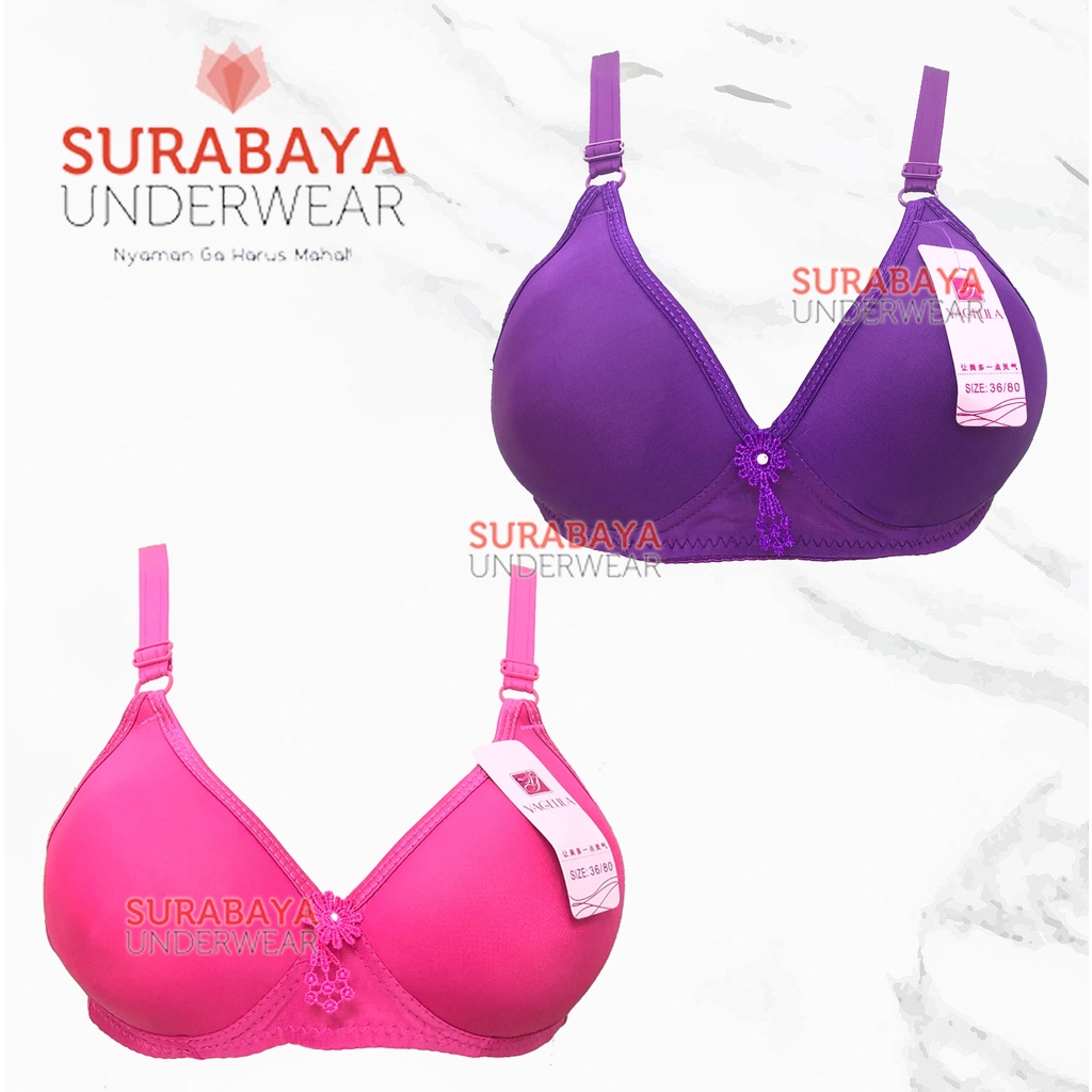 Jual BRA / BH HARIAN POLOS BUSA TIPIS TANPA KAWAT KAIT 3 XC | Shopee ...