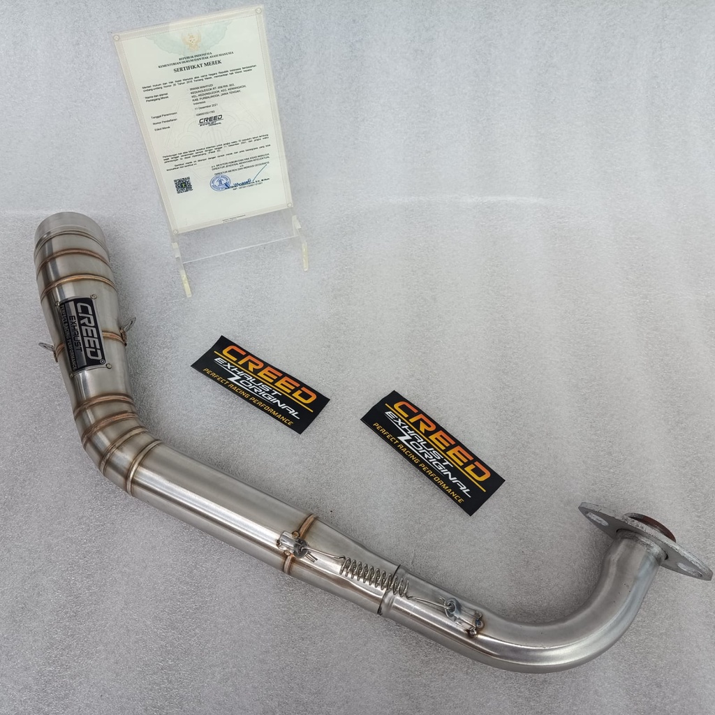 Jual Pipa Leher Knalpot Racing Creed Exhaust Inlet 38-50 mm Aerox Lama ...