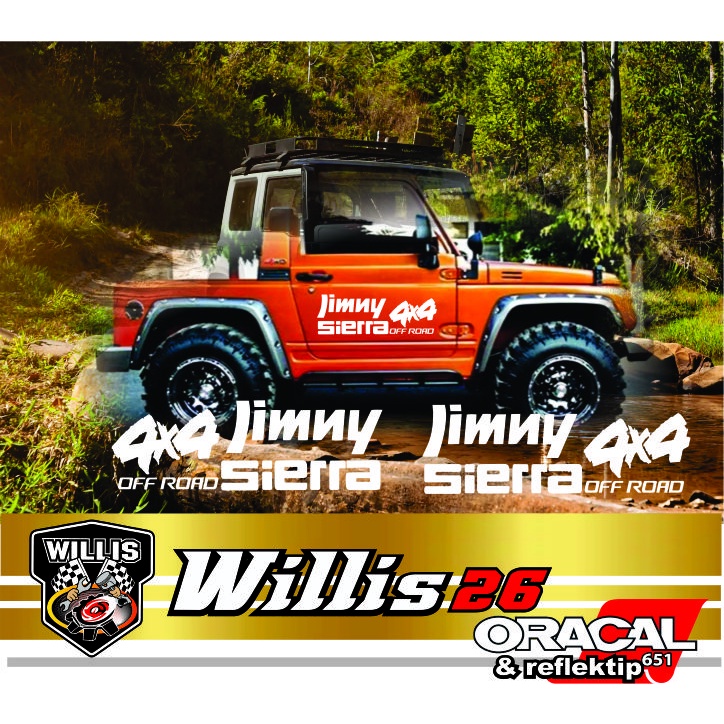 Jual Cutting Sticker Body Mobil Jimny Sierra 4 X 4 OFF ROAD | Shopee ...