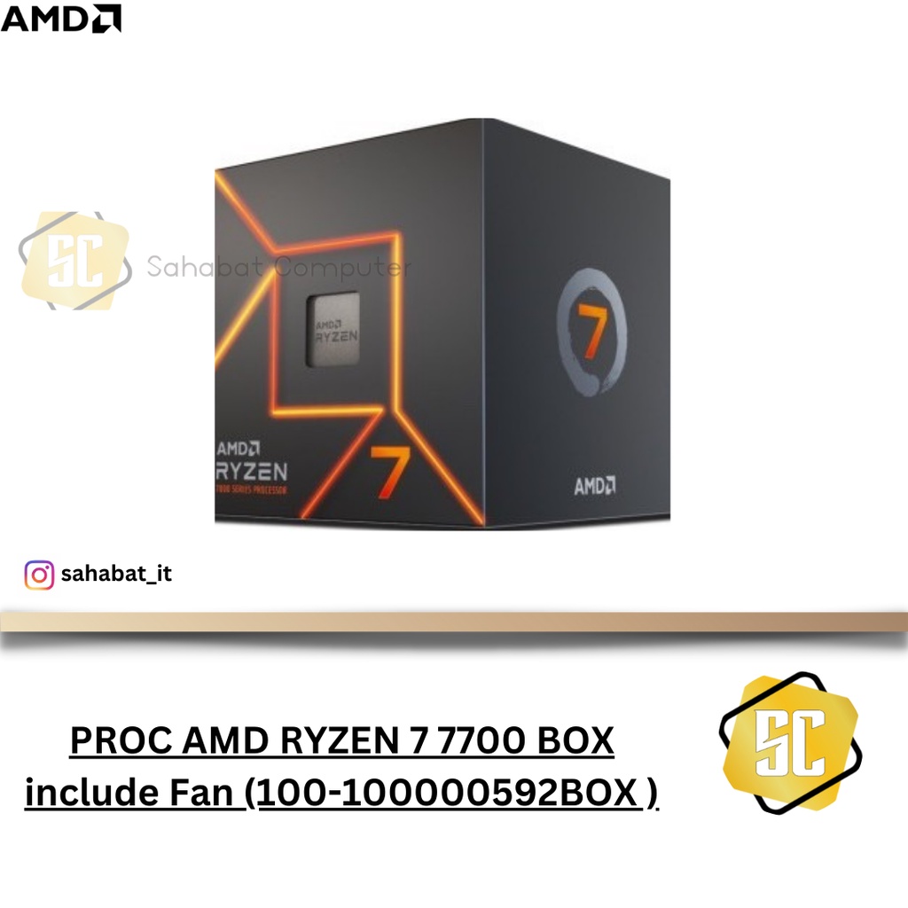 Jual PROC AMD RYZEN 7 7700 BOX include Fan (100-100000592BOX ) | Shopee ...