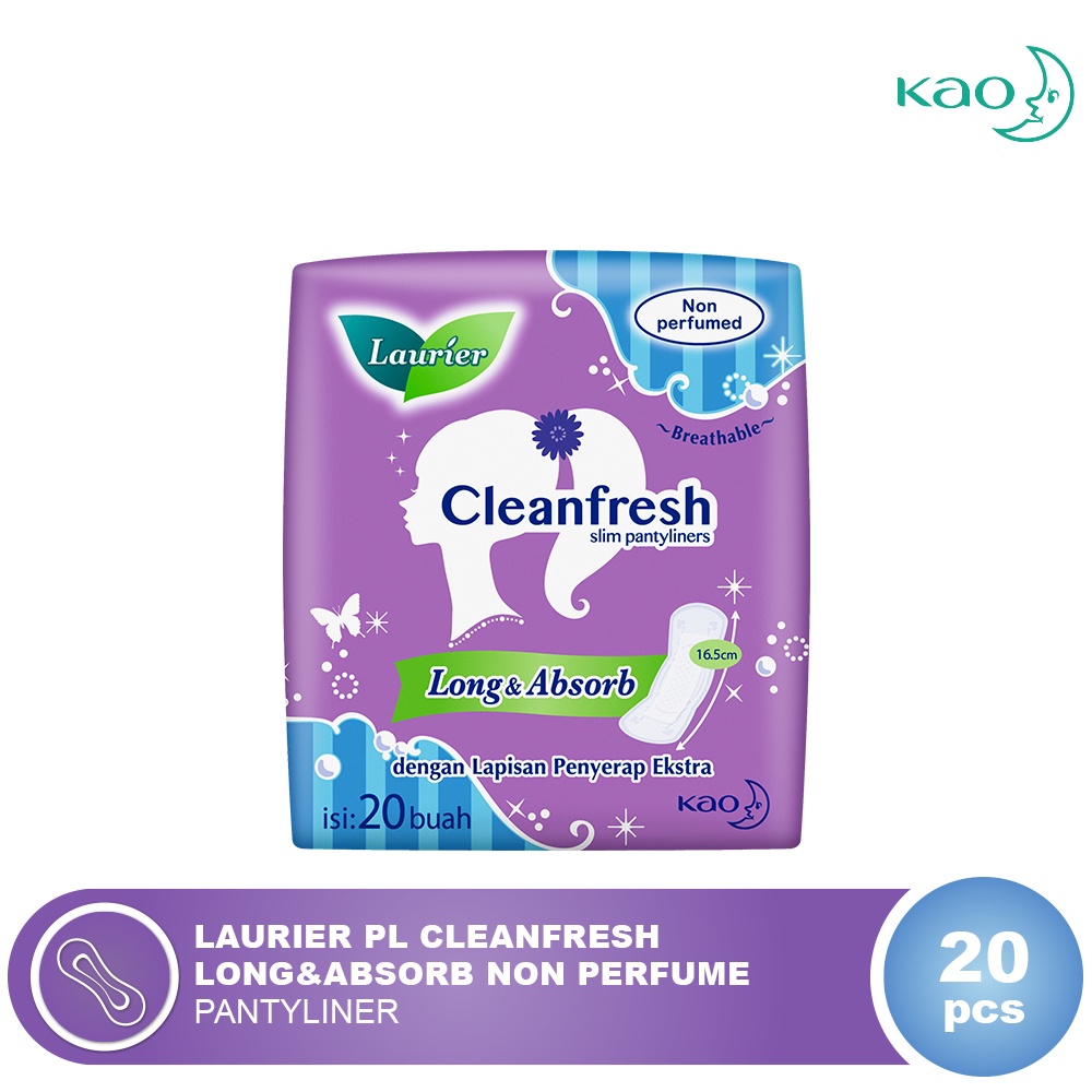 Jual Laurier Panty Liner Safety Fit Long and Absorb Non Perfume 20 Pcs ...