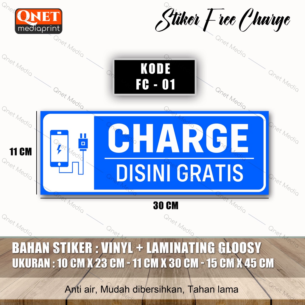 Jual STIKER FREE CHARGE DISINI GRATIS | BAHAN VINYL + LAMINASI GLOSSY ...