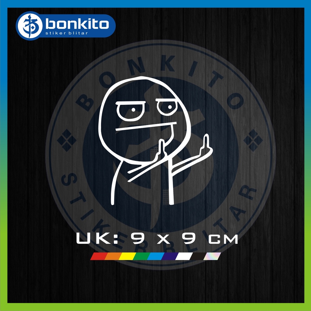 Jual STIKER/STICKER CUTTING FUCEK,MIDDLE FINGER MEME STIKER MOTOR UNIK ...