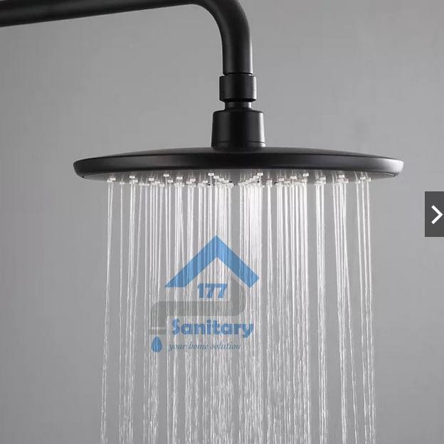 Jual Discount Today Wall Shower Bulat Jumbo Hitam 8inch - Shower ...