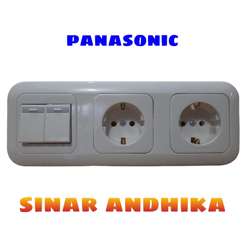 Jual SAKLAR SERI KECIL + STOP KONTAK DOUBLE NON CP PANASONIC WEJ 7823 ...