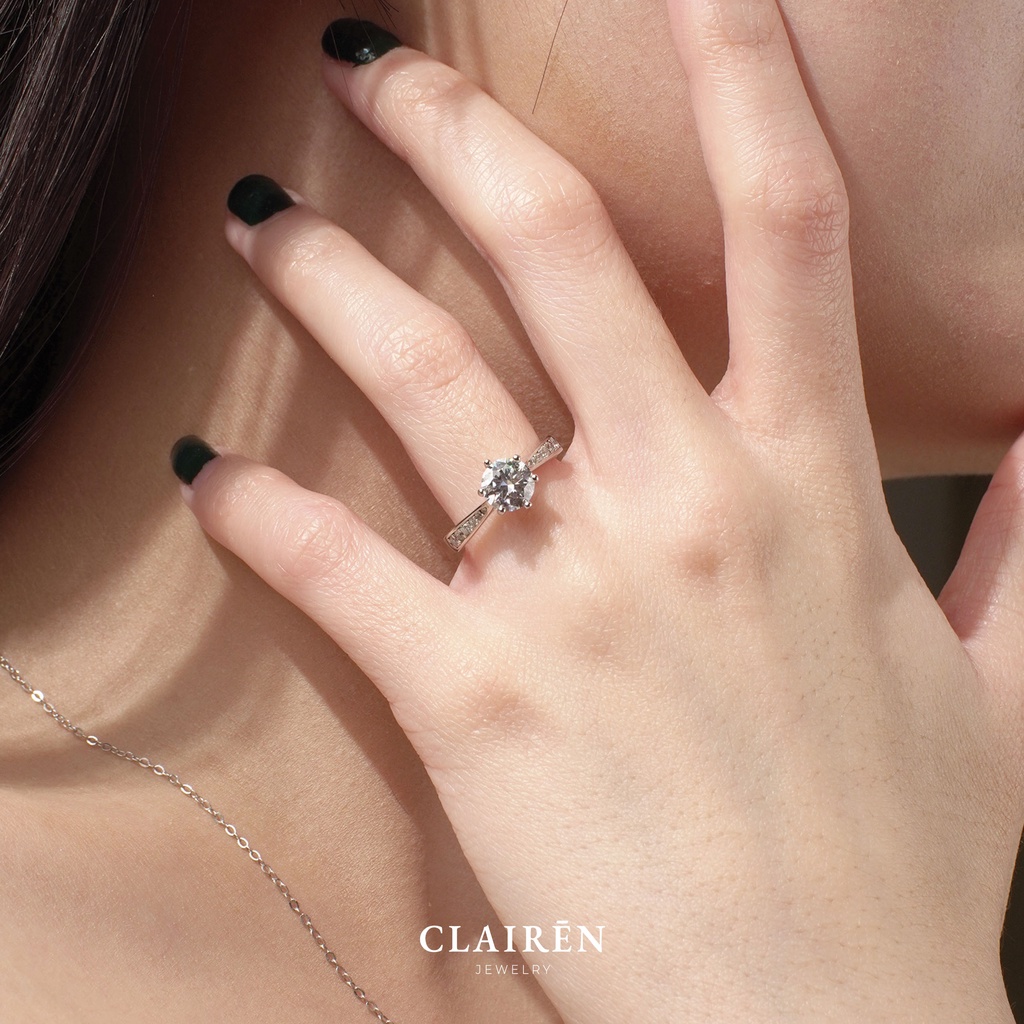 Jual [CLAIREN] Selene Solitaire Ring | Cincin Berlian Moissanite ...