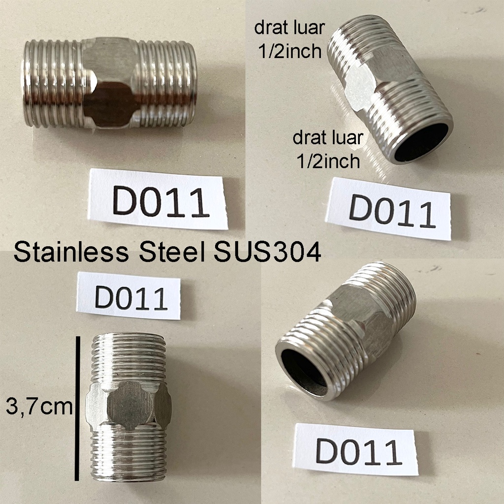 Jual Double Nepel Napple T L Sock Drat Luar Sok Sambungan Kran Keran Air | Shopee Indonesia