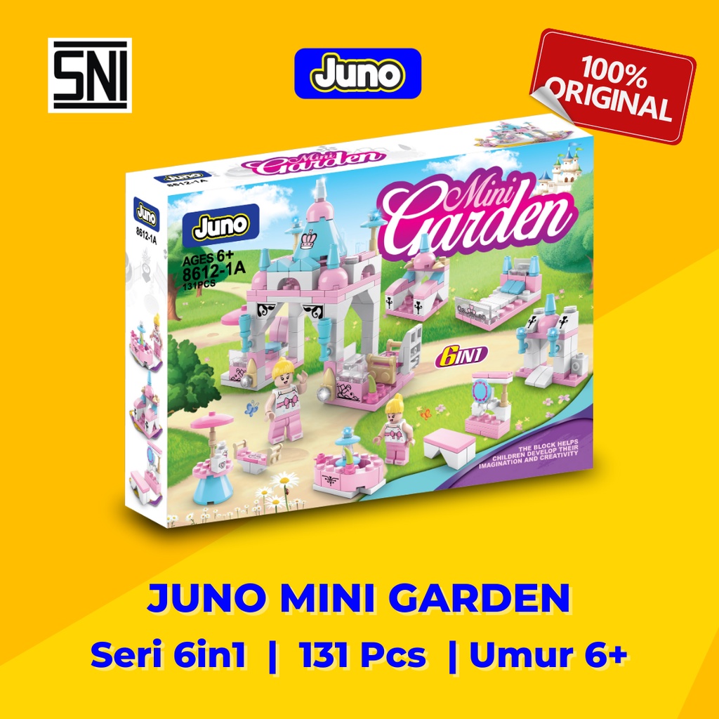 Jual Juno 8612-1A Mainan Balok / Bricks Mini Garden 6in1 | Mainan Balok Friends Anak Perempuan ...
