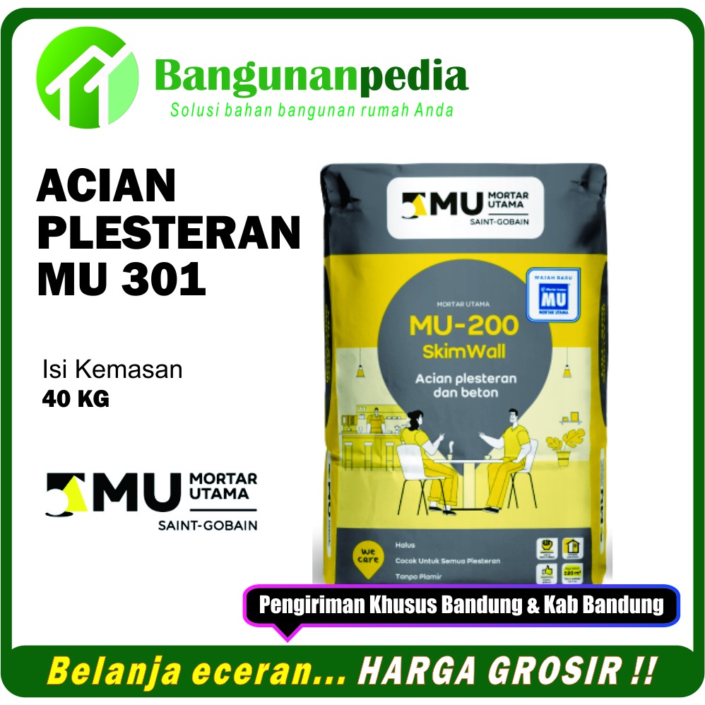 Jual MORTAR UTAMA 200 SKIMWALL ACIAN & PLESTERAN BETON | Shopee Indonesia