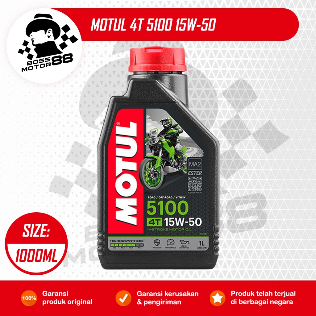 Jual Motul 4T 5100 15W50 1L - Oli Mesin Motor 4Tak Premium 100% Original | Shopee Indonesia