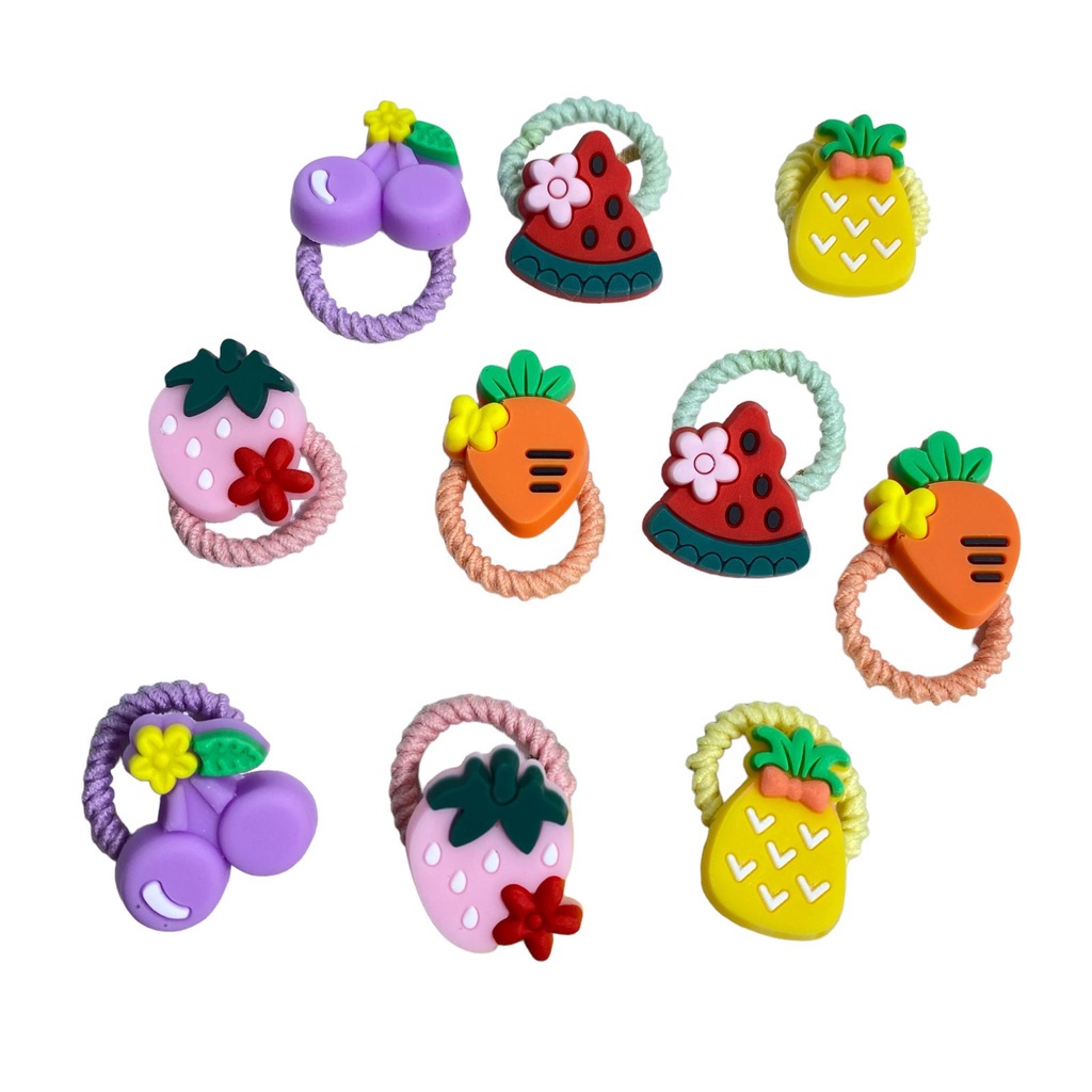 Jual SMS Ikat Rambut Anak Perempuan Lucu 10 in 1 Mini Kunciran Rambut ...