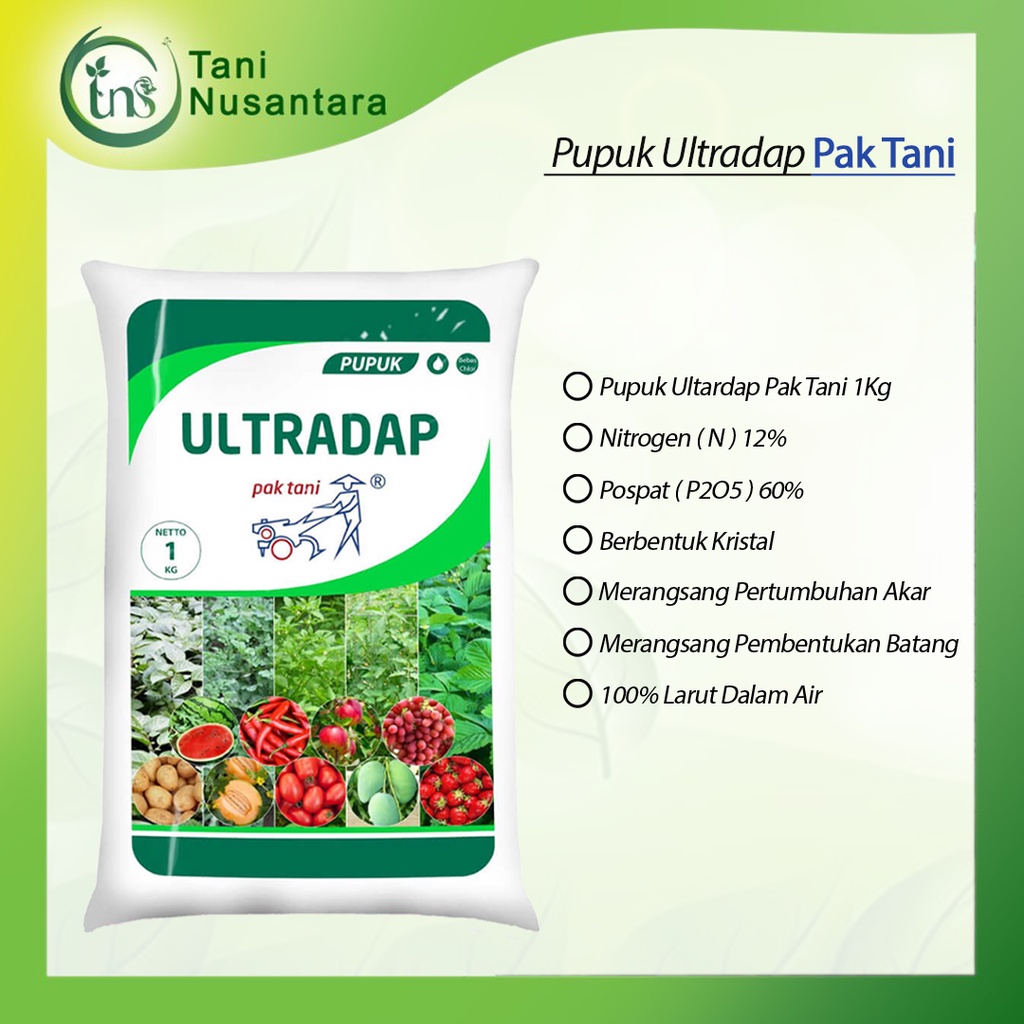 Jual Pupuk Ultradap 12-60-0 Pak Tani 1 Kg | Tinggi Fosfor untuk Akar ...