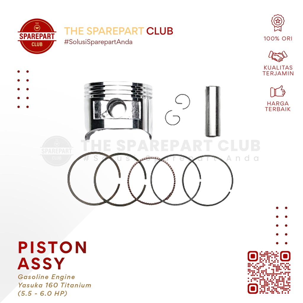 Jual Seher Engine Yasuka GX160 GX 160 Titanium - Piston Assy 68mm STD | Shopee Indonesia