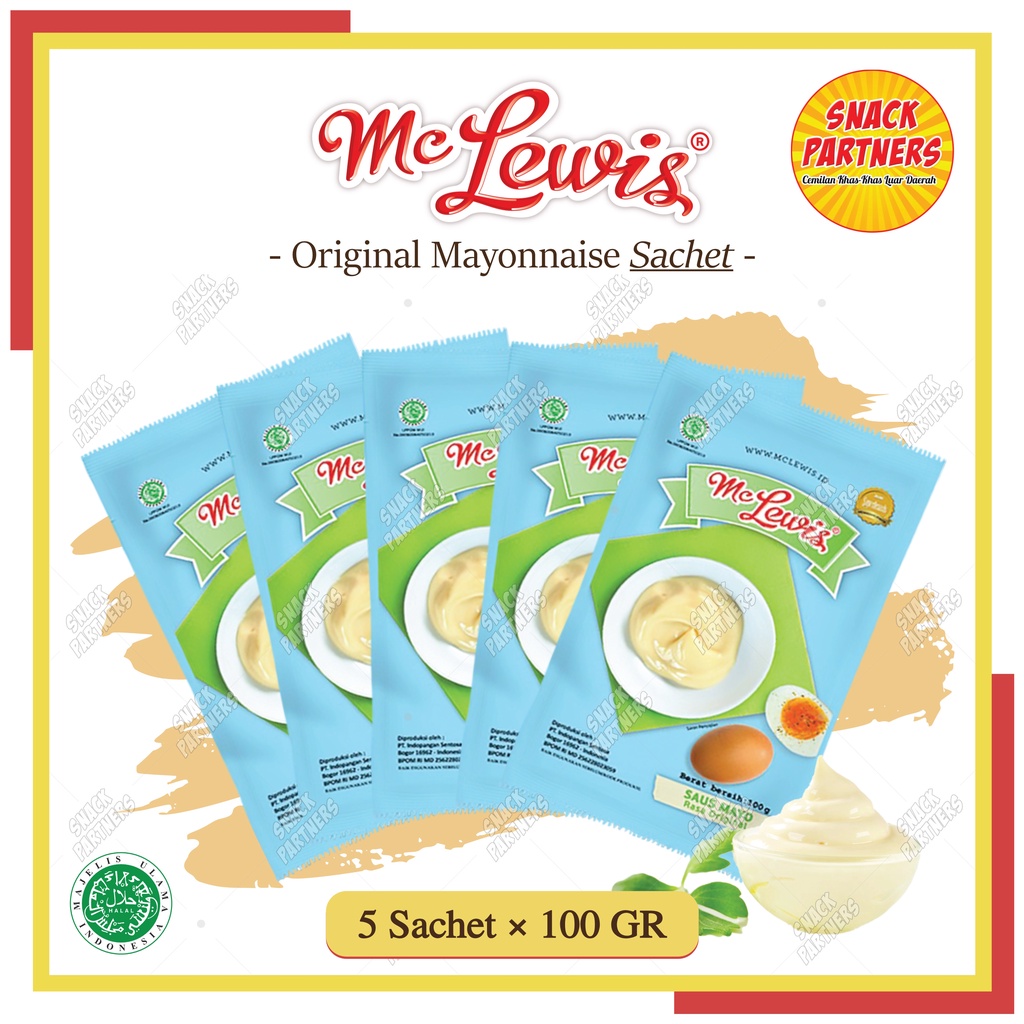 Jual MC LEWIS Mayonnaise Original Sachets 5 PCS / @100 GR - Saos Saus ...