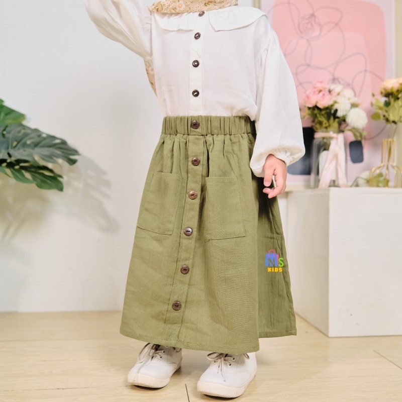 Jual Marion Midi Skirt Anak / Rok Midi Premium / Rok Anak Perempuan ...