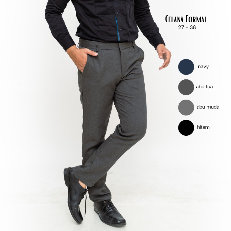 Jual CELANA KANTOR FORMAL PRIA SLIMFIT BAHAN DASAR KAIN WOLL KUALITAS | Shopee Indonesia