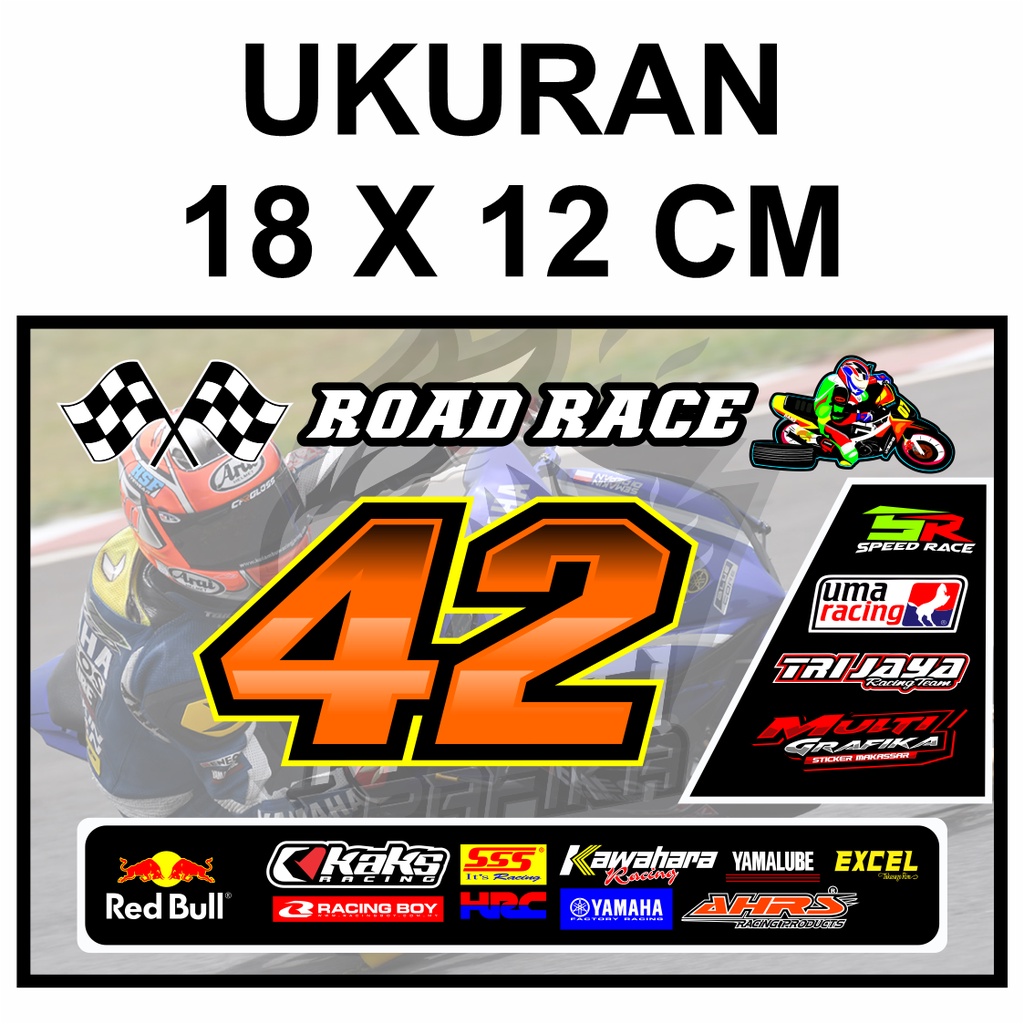 Jual Stiker Sticker Nomor Star Decal Racing start no balap | Shopee ...