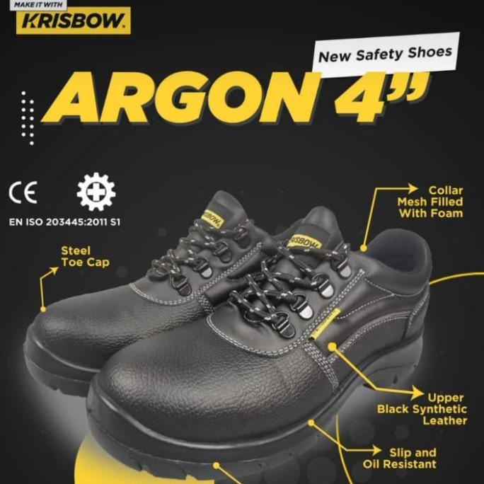 Jual KRISBOW SEPATU PENGAMAN KERJA SAFETY ARGON 4 INCH | Shopee Indonesia