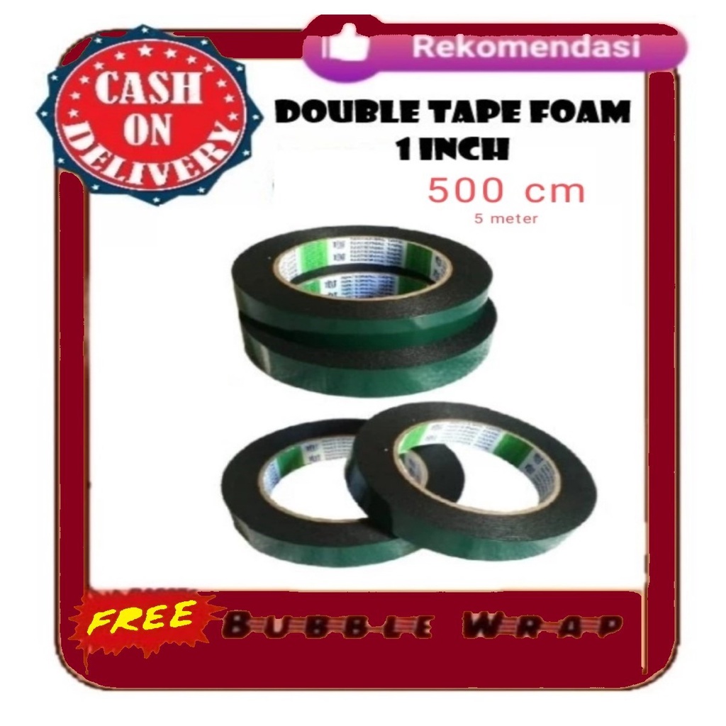 Jual Lakban / Double Tape Foam 2,4 x 5meter / Double Tape Hijau Busa Super Murah Ekonomis Hemat ...