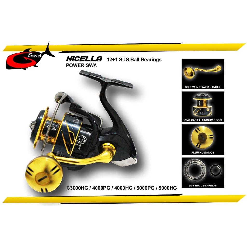 Jual Reel SPINNING GTECH NICELLA POWER SWA | Shopee Indonesia